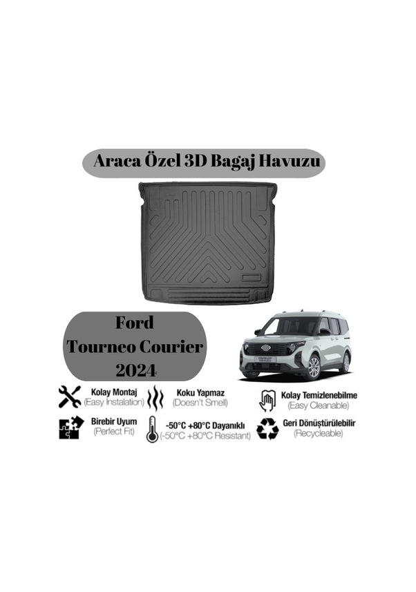 Ford Tourneo Courier 2024 İle Uyumlu Bagaj Havuzu Paspası Kokusuz A+ Kalite 1 Adet Fiyatları ve ...