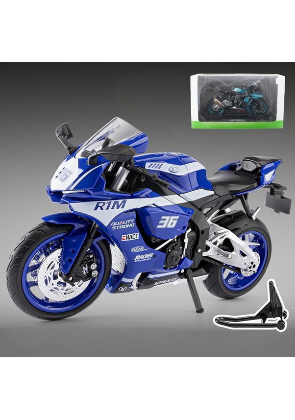 1:9 Yamaha Yzf R1m Yarış Motosiklet Pres Döküm Model Araba Alaşım Metal ...