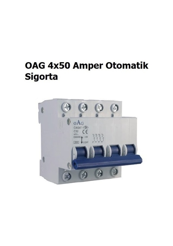 Oag 4x50 Amper Trifaze Nötr Kesicili Otomat Sigorta Fiyatları ve Özellikleri