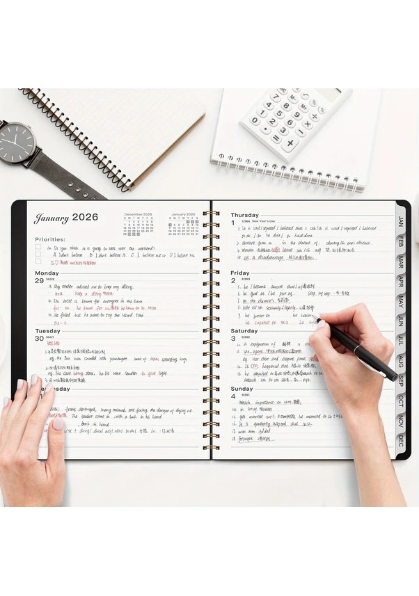 Willowhaven 2026 Planlama Defteri Ocak - Aralık Takvimli Not Defteri Zaman Yönetimi A Tipi Boyut ...