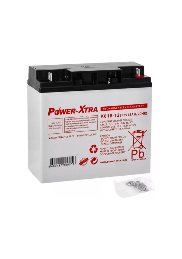 Power-Xtra PX18-12 12 V 18 Ah Bakımsız Kuru Akü Fiyatları ve Özellikleri
