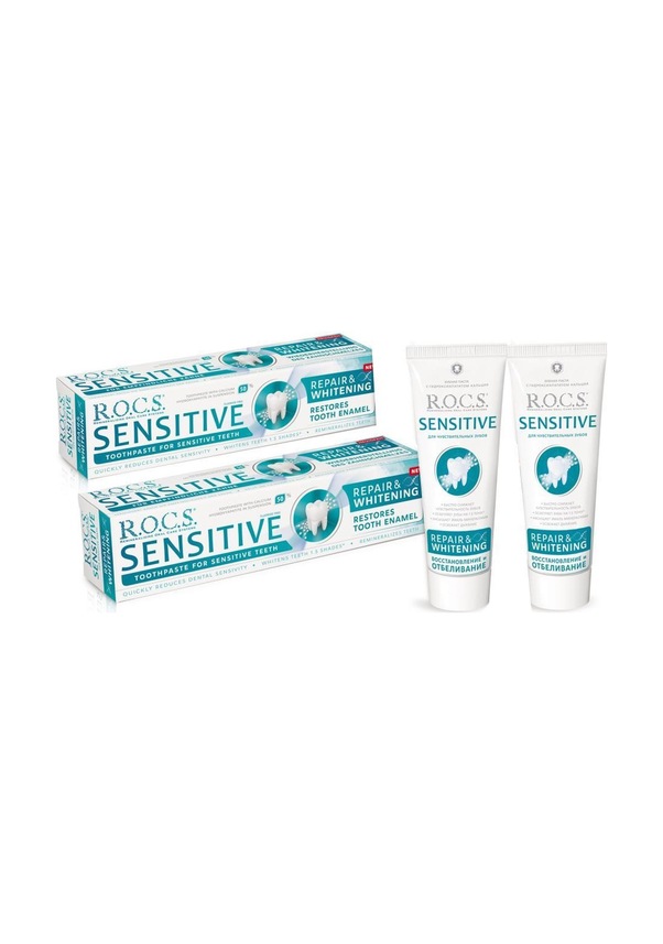 Rocs Sensitive Onarım ve Beyazlatma Diş Macunu 2 x 75 ML Fiyatları ve ...