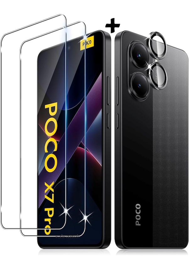 Xiaomi Poco X7 Pro Kamera Lens Koruma Camı+ekran Koruyucu Cam Set ...