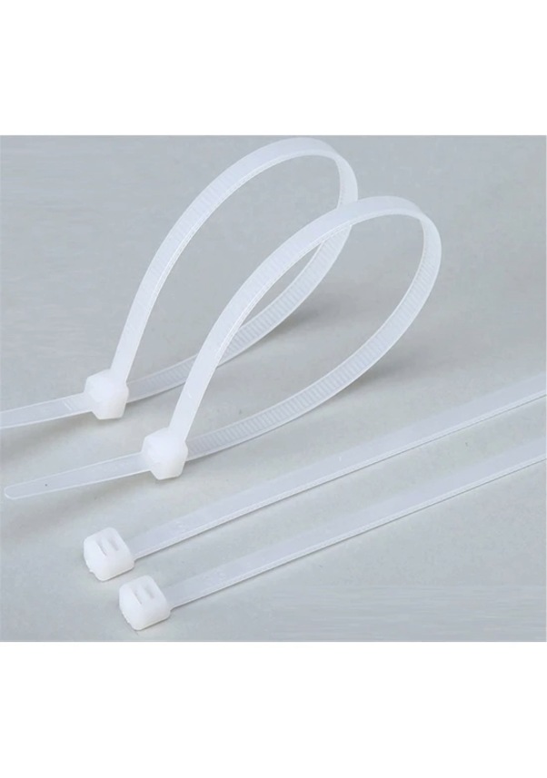 Pemsan - 4,8mm X 200mm Plastik Cırt Kelepçe - Kablo Bağı - Beyaz ...