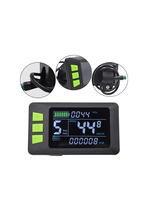 Cordial Elektrikli Bisiklet Lcd Ekran Ölçer P3c 24v 36v Siyah Gösterge ...