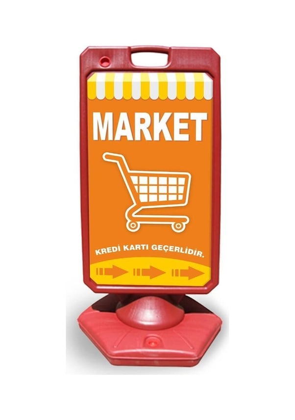Market Reklam Ve Yönlendirme Uyari Dubasi A Tabela Kırmızı Standart ...