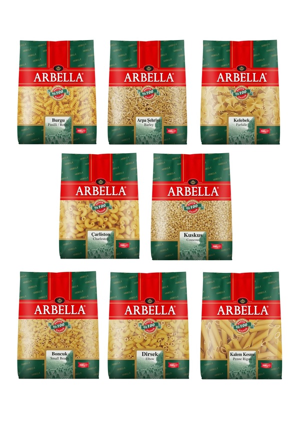 Arbella Makarna 500 G / 8'li Karma Set Fiyatları ve Özellikleri