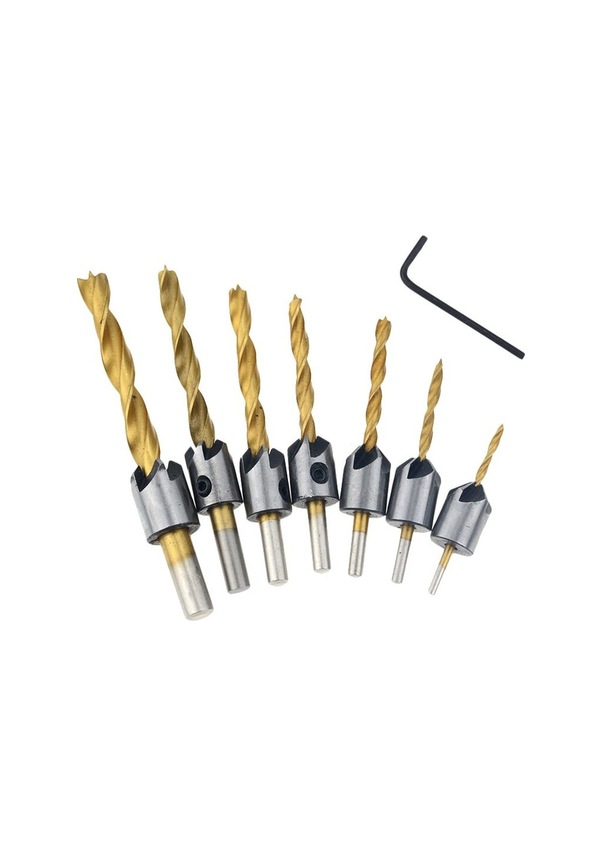 Ccgloball 7 Parça 5 Kanallı Yüksek Hızlı Havşa Matkabı Yüksek Hızlı ...