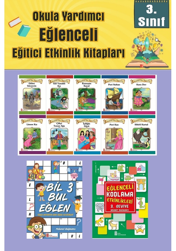 3.sınıflar İçin Okumayı Sevdiren 10 Lu Hikaye Seti -bil Bul Eğlen ...