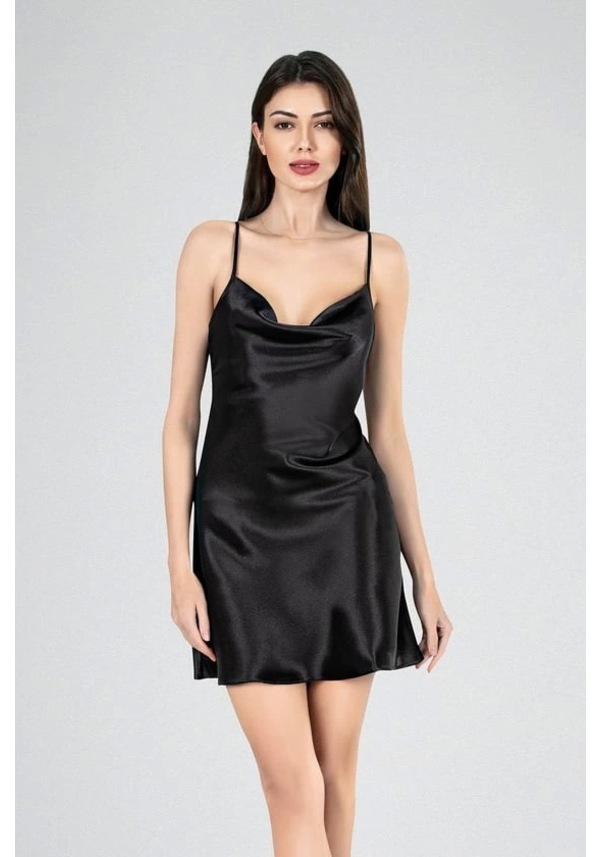 Ahu Primoda Mini Degaje Detaylı Siyah Gecelik - 7740 Siyah M Fiyatları ...