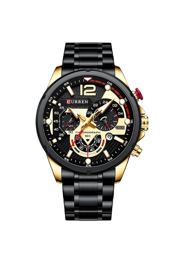 Curren 8395 Çelik Kayışlı Quartz Kol Saati Siyah-Altın Fiyatları ve ...