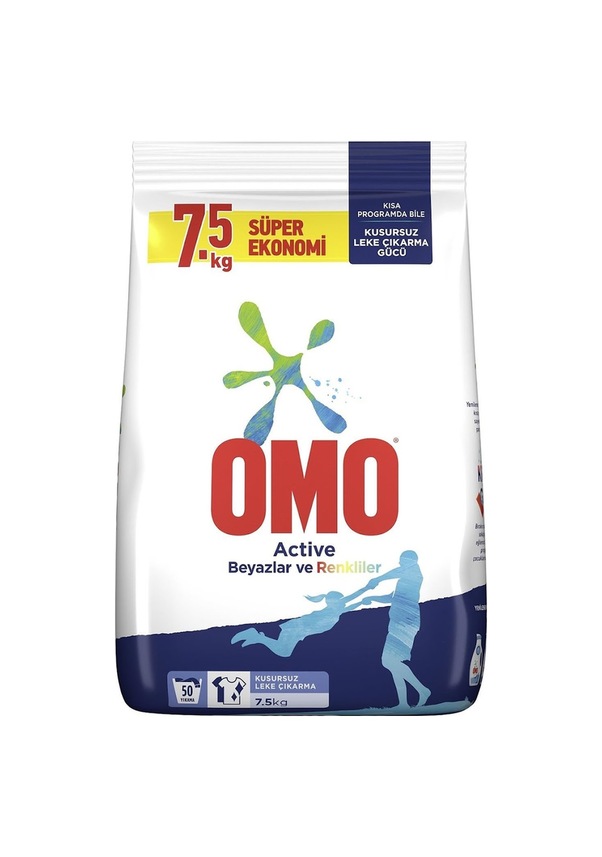 Omo Matik Active Renkli Ve Beyaz 7,5 Kg Fiyatları ve Özellikleri