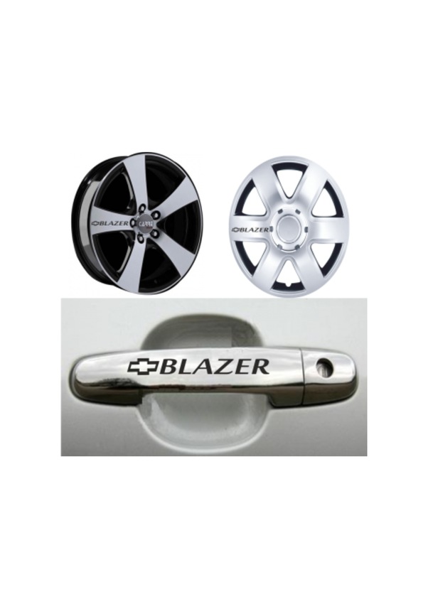 Chevrolet Blazer Kapı Jant Sticker Yapıştırma 8Adet Siyah Renkli ...