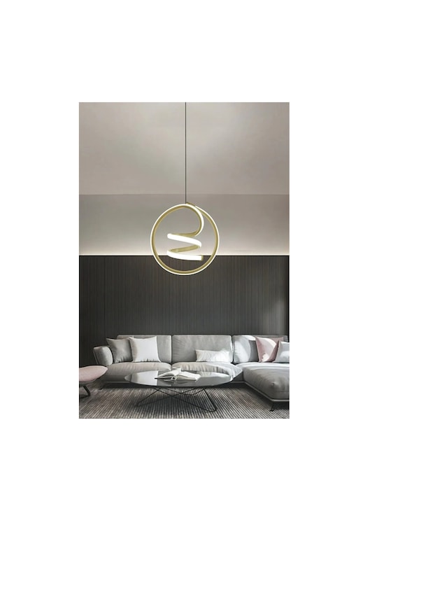 Helezon Modern Tekli Sarkıt Led Avize Antre - - Beyaz Işık / Krom Krom ...