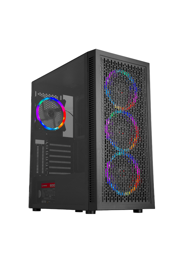 Rampage Platino 600W 80+ Bronze 4 x Rainbow Fanlı Mid Tower Bilgisayar ...