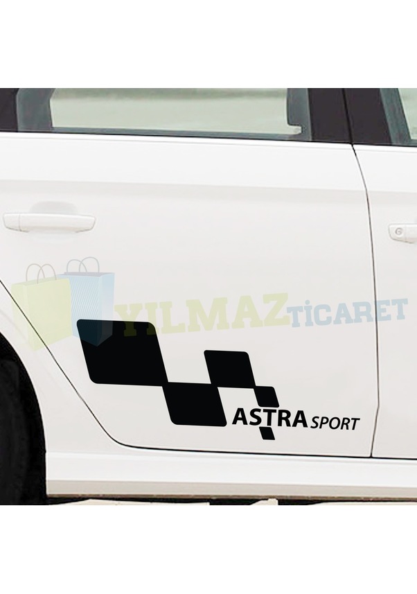Opel Astra Sport Yan Kapı Altı Oto Sticker Etiket Yapıştırma 2 Ad 40 X ...