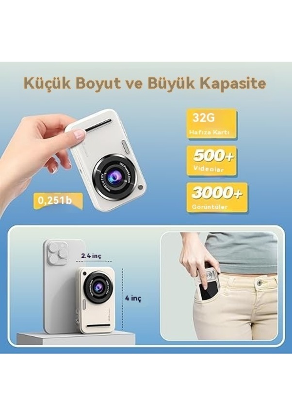 Dijital Kamera, Otomatik Odaklı 1080p 48mp Dijital Kamera, 16x Zoom ...