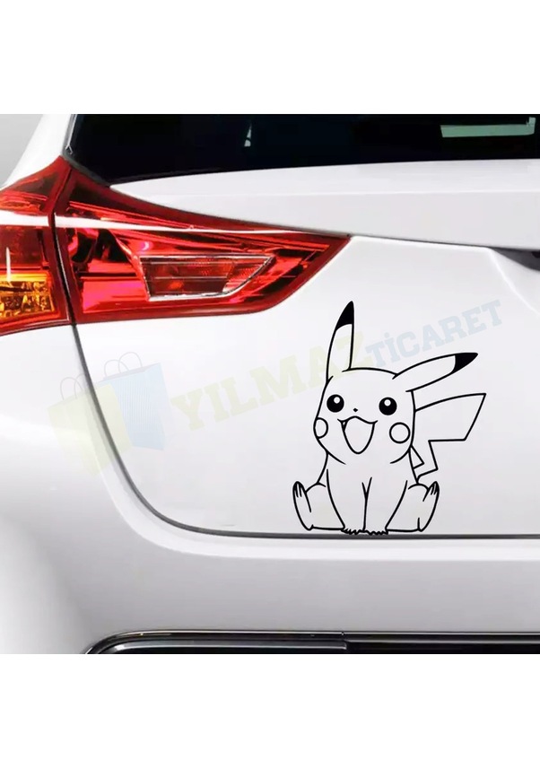 Pikachu Pikaçu Oto Motosiklet Sticker Etiket Yapıştırma 12 X 14 Cm ...