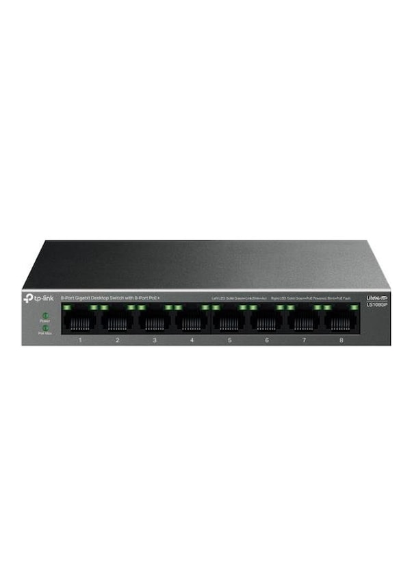 Tp-Link LS108GP 10-100-1000 Mbps 8 Port Poe+ Metal Kasa Switch ...