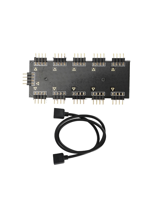 10 Port 4 Pin 12V RGB Şerit LED FAN HUB Splitter Kablo Çoklayıcı ...