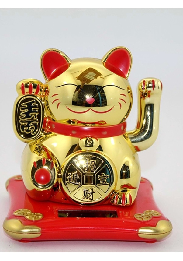 Maneki Neko Feng Shui Bereket Şans Mutluluk Çağıran Şans Kedisi Solar ...