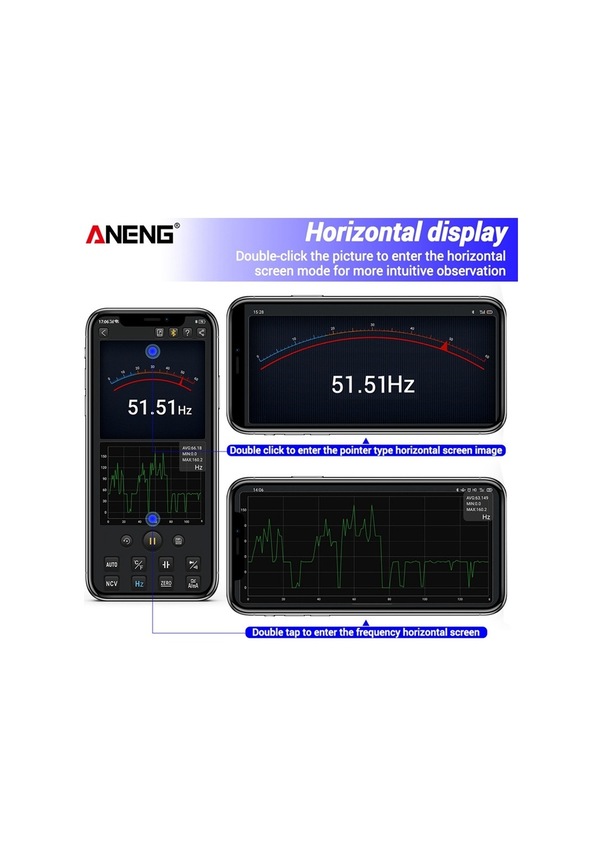 Aneng St207 Dijital Profesyonel Bluetooth Pens Metre 6000 Sayım Dc/ac True Rms Multimetre Hz ...