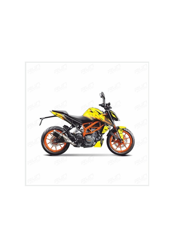 Ktm Duke 390 Dalgalı Full Body Kit Sticker Set Mt1 Sari Fiyatları ve ...