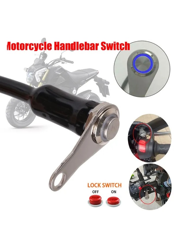 Siyah-12v Led Su Geçirmez Motosiklet Gidon Anahtarı Sıfırlama Manuel ...