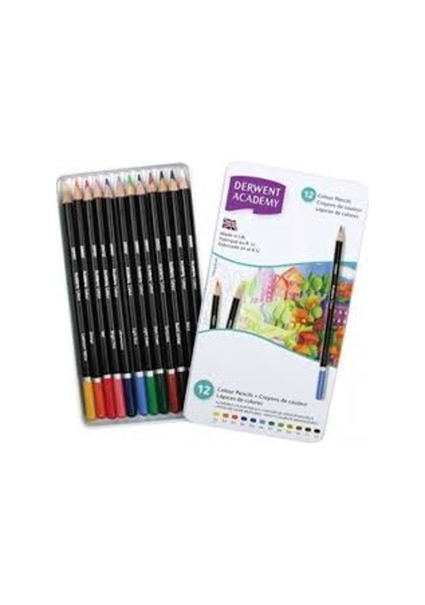 Derwent Academy Colour Pencils 12 Li Teneke Kutu Fiyatları ve Özellikleri