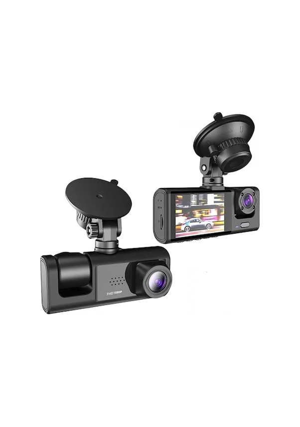 Dv300 Yeni 3 Kameralı Araç İçi Kayıt Kamerası 2 İnç Ips Ekran Fiyatları ...