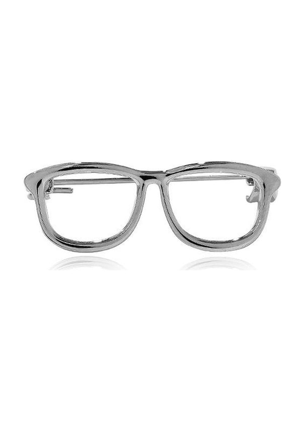 Altın Sevimli Hollow Out Gözlük Şekli Broş Trendy Kişilik Komik Broş Pin Yaka Pin Elbise Sabit ...