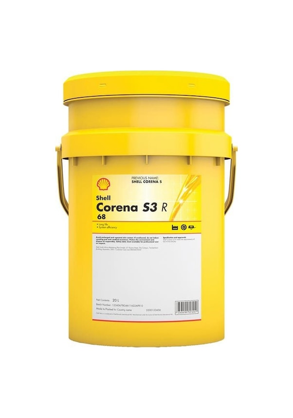 Shell Corena S3 R 68 Vidalı ve Kanatlı Hava Kompresör Yağı 20 L ...