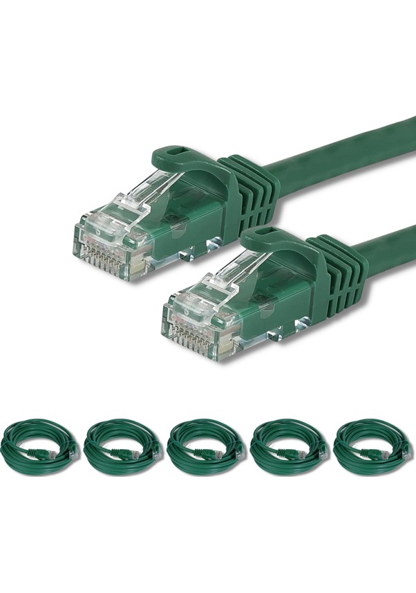 5 adet IRENIS CAT7 Kablo Ethernet LAN Kablosu, 3 mt Yeil Fiyatları ve ...