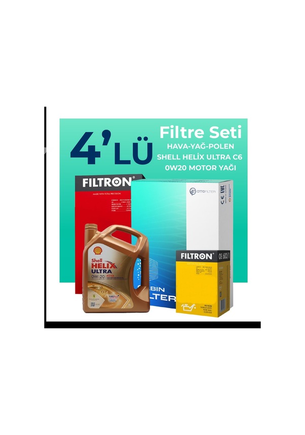 Filtron Dacia Sandero 1.0 Turbo Filtre Bakım Seti Shell Motor Yağlı ...