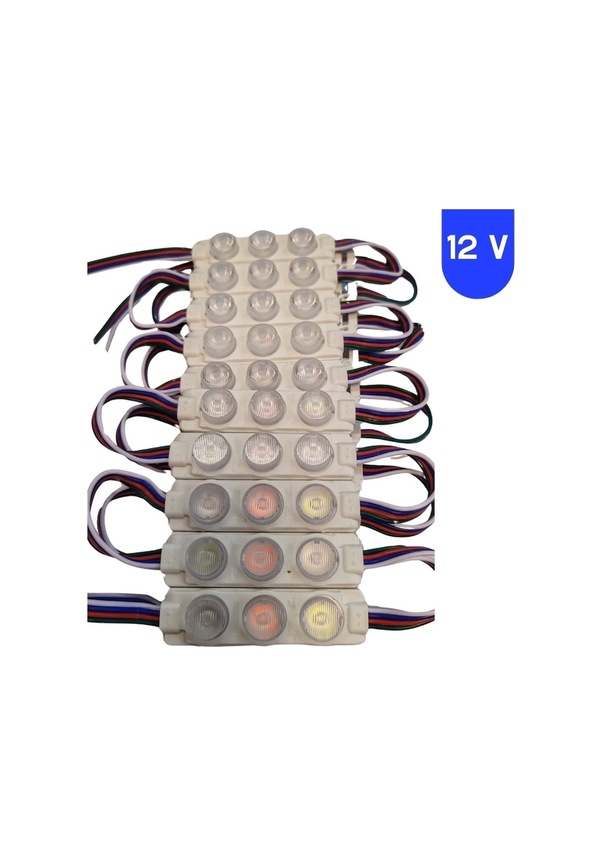12 Volt 3 Watt 3 Lensli Rgb 3030 Smd Led Modül Ip65 10 Adet Modül Fiyatları ve Özellikleri