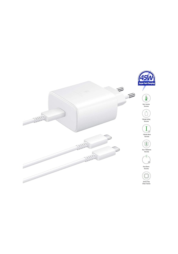 Samsung Galaxy M56 Uyumlu 45w Type-c Super Hızlı Şarj Cihazı Seti ...