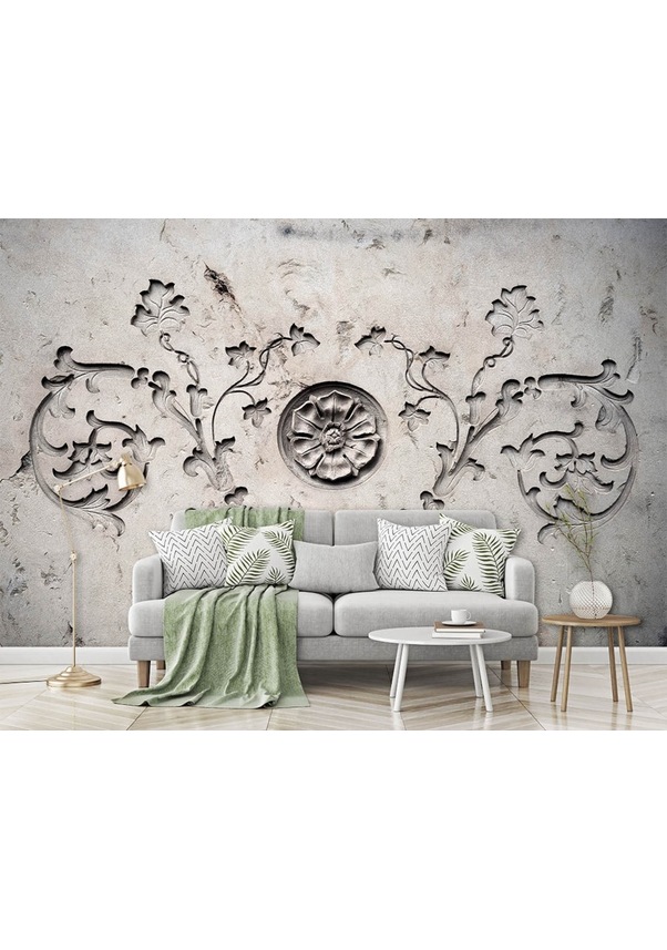 3D Kabartma Relief Desen Duvar Kağıdı-Genişlik : 200 Cm , Yükseklik ...