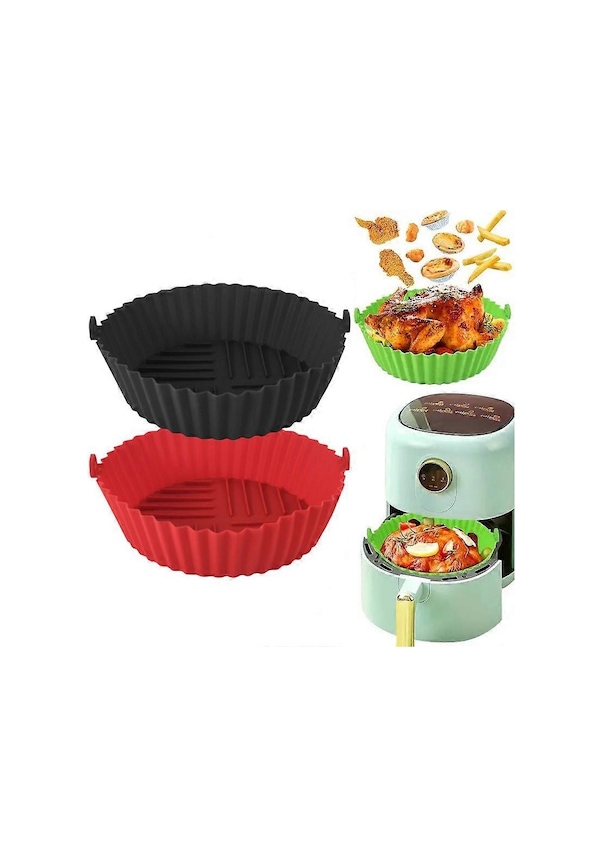 Air Fryer İçin Silikon Tencere Yeniden Kullanılabilir Pişirme Tepsisi ...