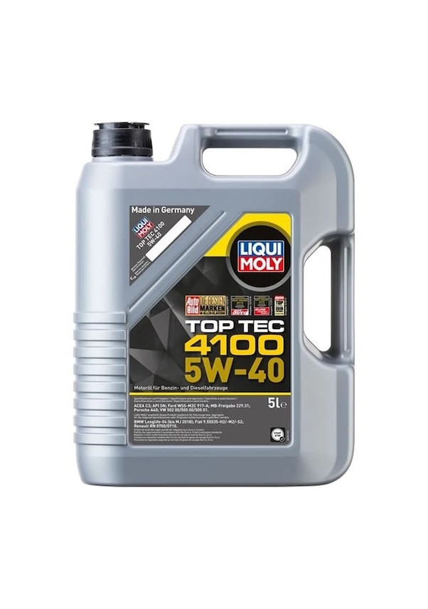 Lı9510 - 5w-40 Motor Yağı Top Tec 4100 Tam Sentetik 1l - Liqui Moly 1 L ...