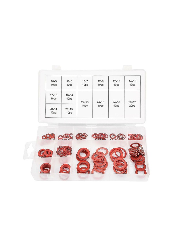 150 Adet M10-m24 Çeşitli Boyutlarda Kırmızı Çelik Kağıt Elyaf Düz ...