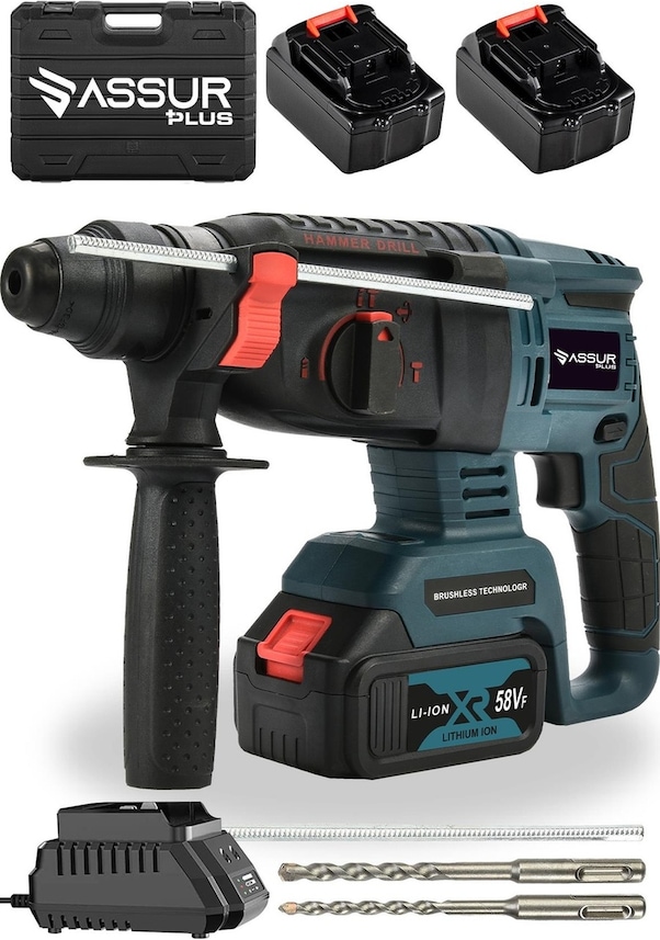 Assur Plus Bakır Sargılı Kömürsüz Motor Darbeli Çift Akülü Şarjlı ...