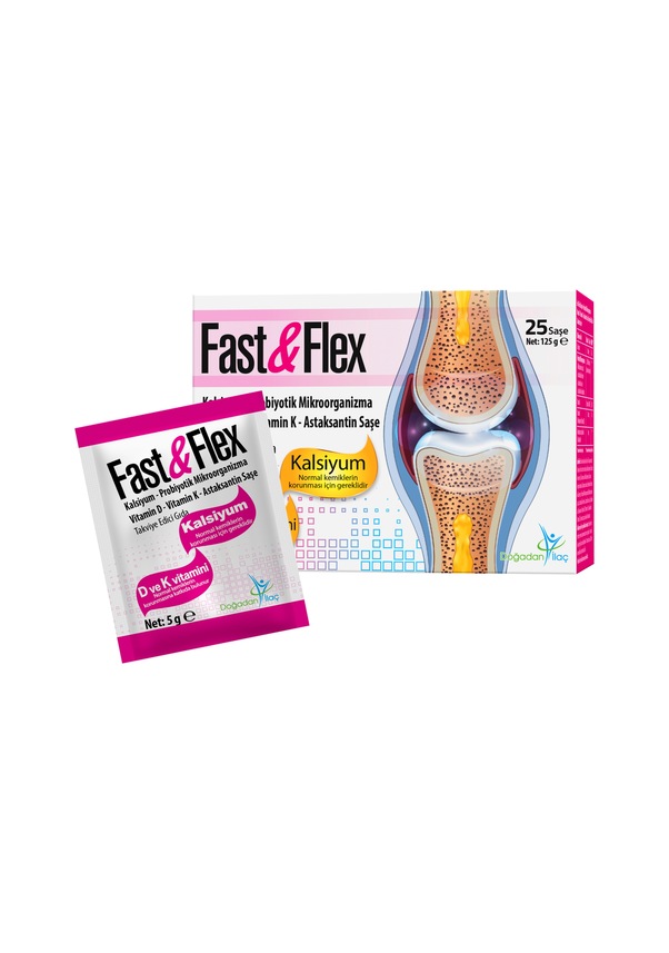 Fast & Flex Probiyotik D3 K2 Astaksantin Kalsiyum İçeren Takviye Edici ...