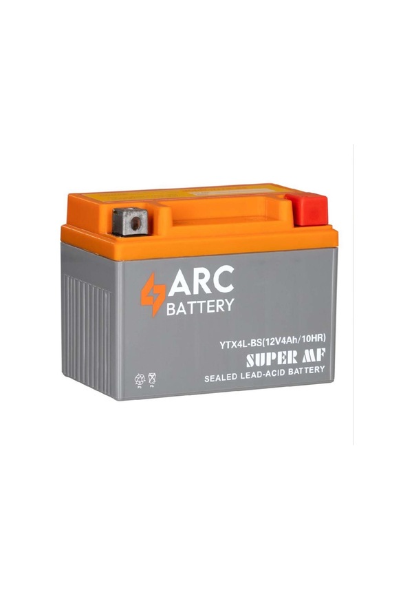 Arc Battery 12 Volt 4 Amper Yatay Motosiklet Aküsü Üretim Yılı:20 ...