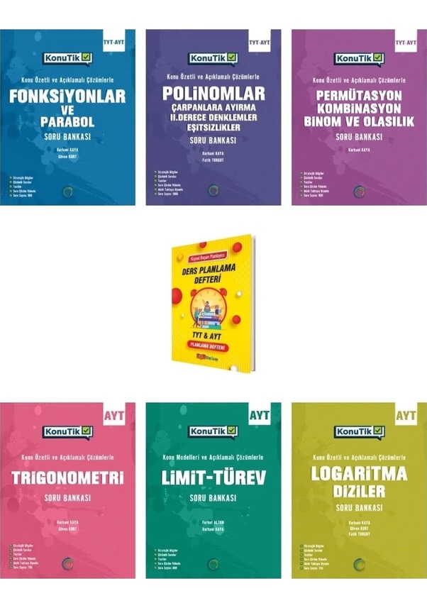 Tyt-ayt Konutik Matematik Fasikülleri Fonksiyon-polinom-permütasyon-trigonometri-limit-türev ...