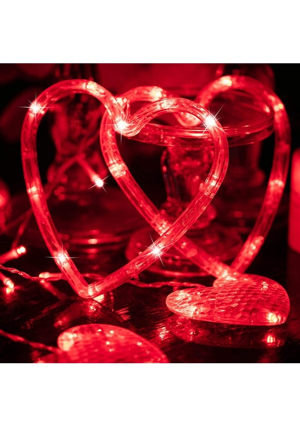 KIRMIZI SALKIM LED IŞIK KALPLİ SALKIM LED IŞIK SEVGİLİLER GÜNÜNE ÖZEL ...