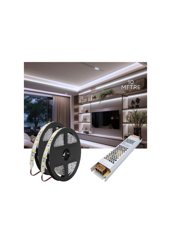 10 Metre Beyaz Led Işık Gizli Tavan Işık Bandı Aydınlatma Ev Oda Salon ...