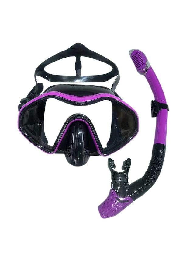 Yüzme Su Geçirmez Yumuşak Silikon Dalış Maskesi-mor Siyah 02 Fiyatları ...