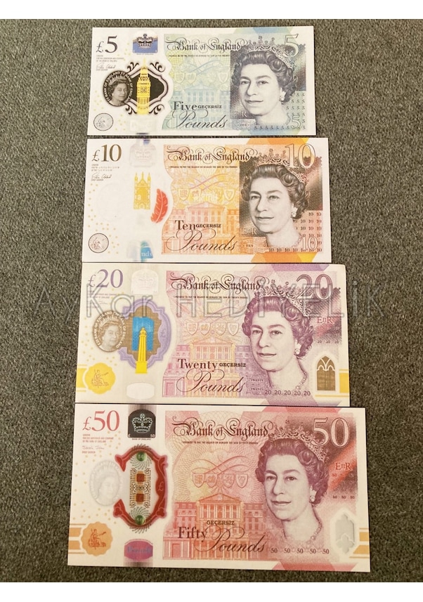 400 ADET KARMA 5-10-20-50 STERLİN BANKNOT POUND PARA GEÇERSİZ Fiyatları ...
