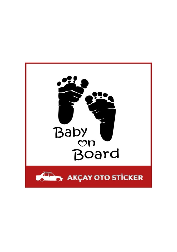 Baby On Board Sticker Arabada Bebek Var Sticker Oto Sticker (230333731 ...