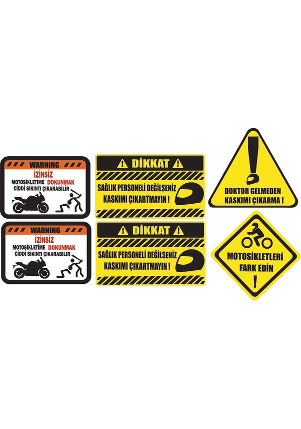 Motosiklet Kask Sticker Uyarı Etiket Fiyatları ve Özellikleri